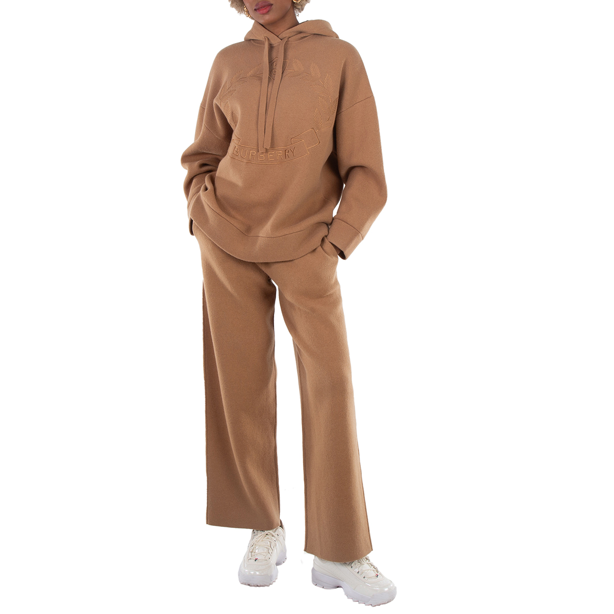 Burberry Ladies Camel Costanza Cashmere Jogger Pants, Size X-Small ...