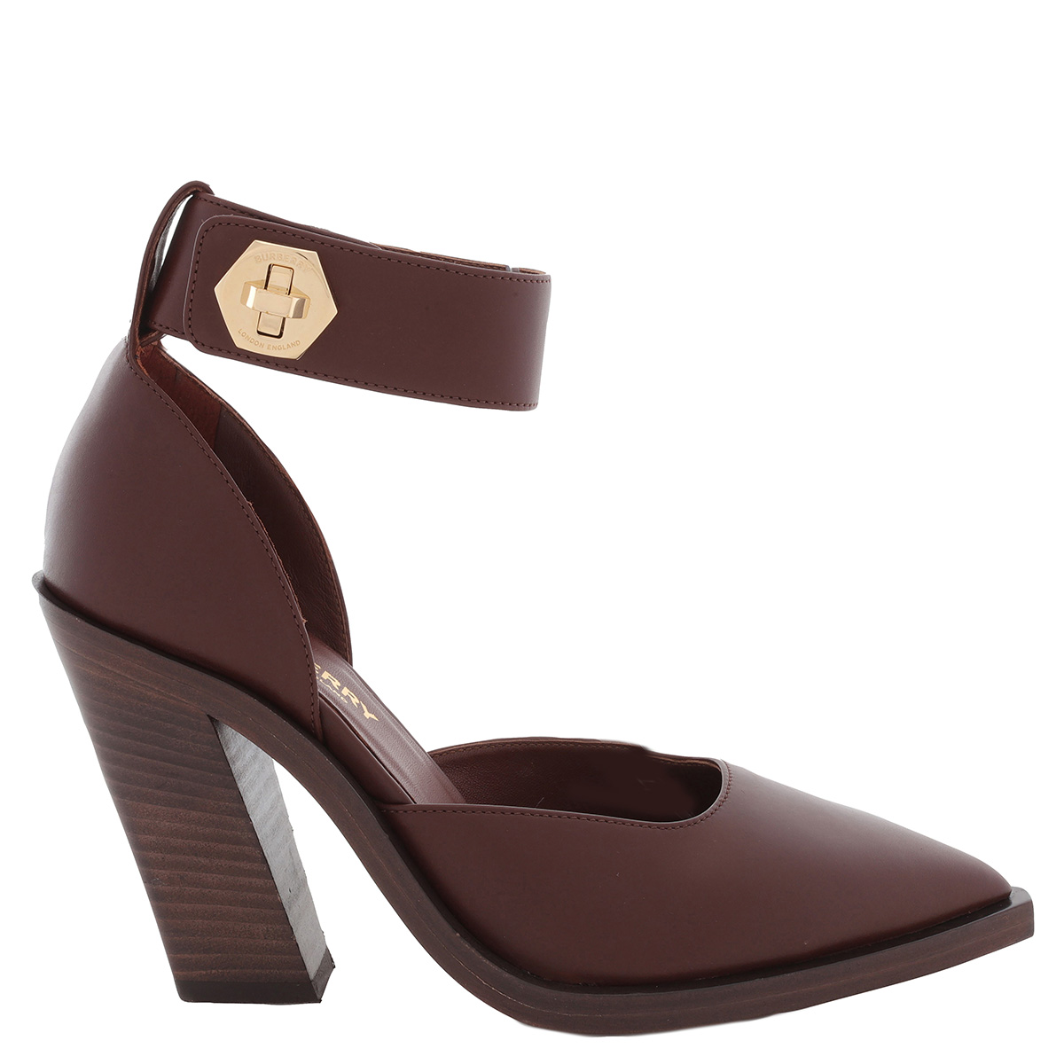 Burberry Ladies Cherwell Block-Heel Pointed Pumps, Brand Size 35 (US 3 ...