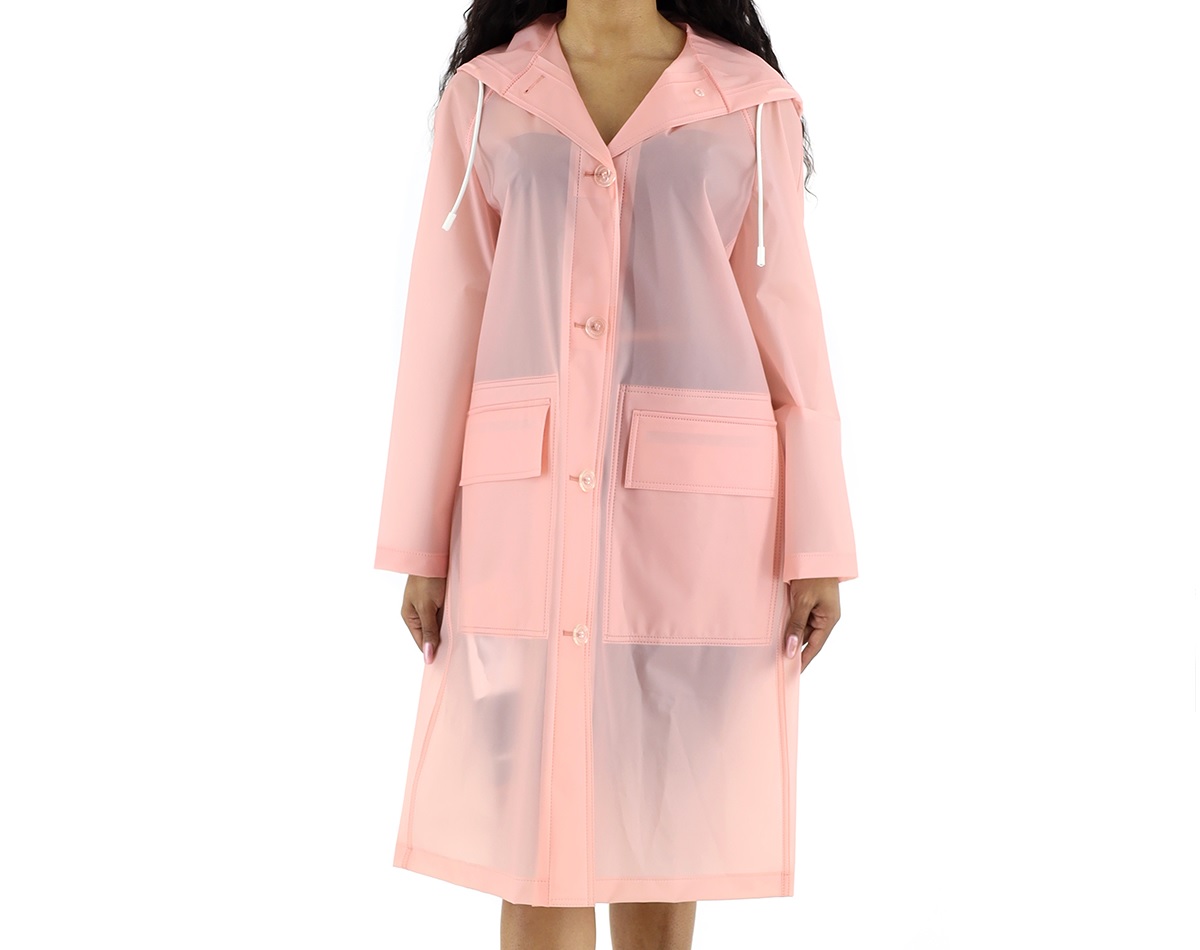 Burberry Ladies Rose Pink Transparent Trench Coat | ModeSens