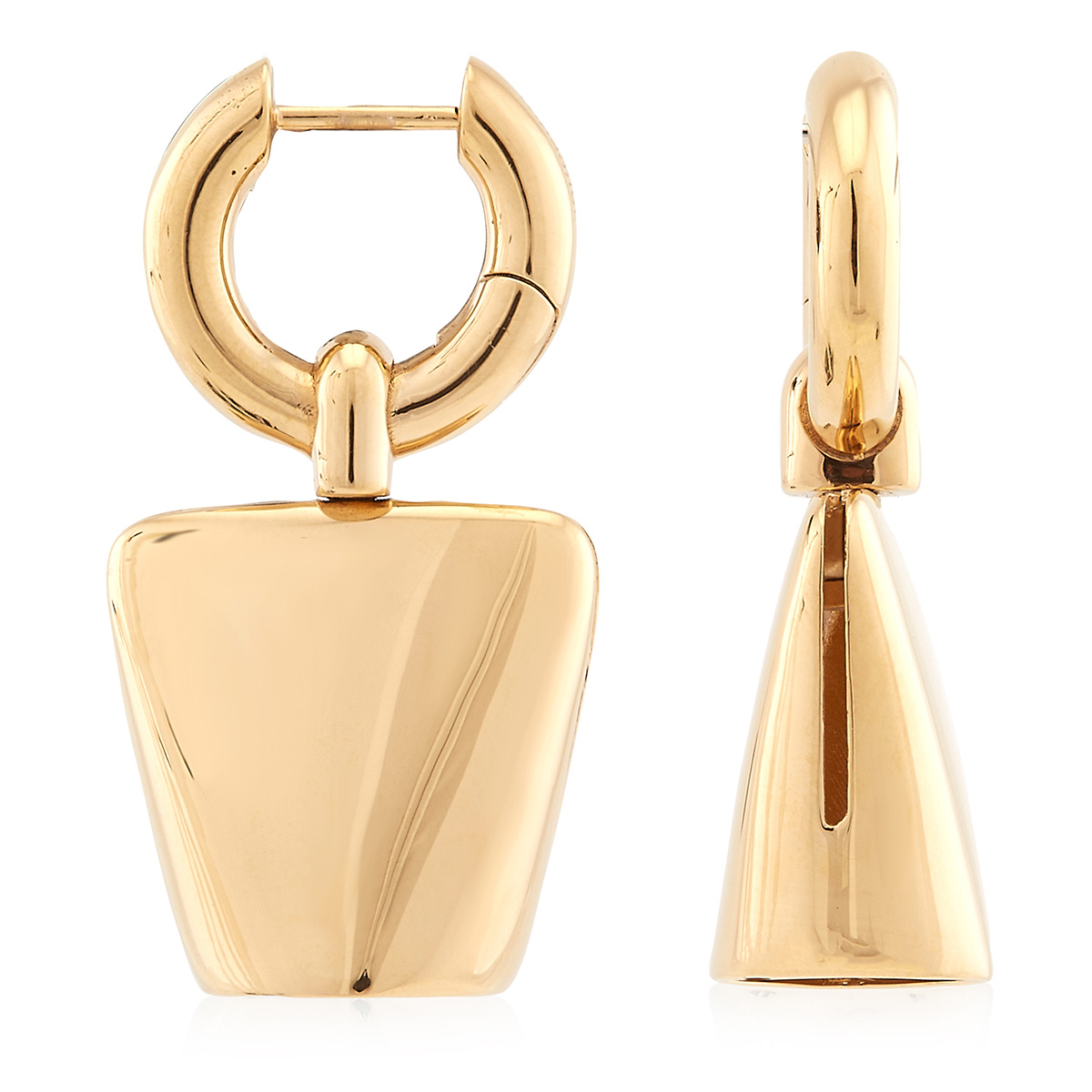 Burberry Light Gold Cow Bell Detail Earring 8049837 5045627567708 ...
