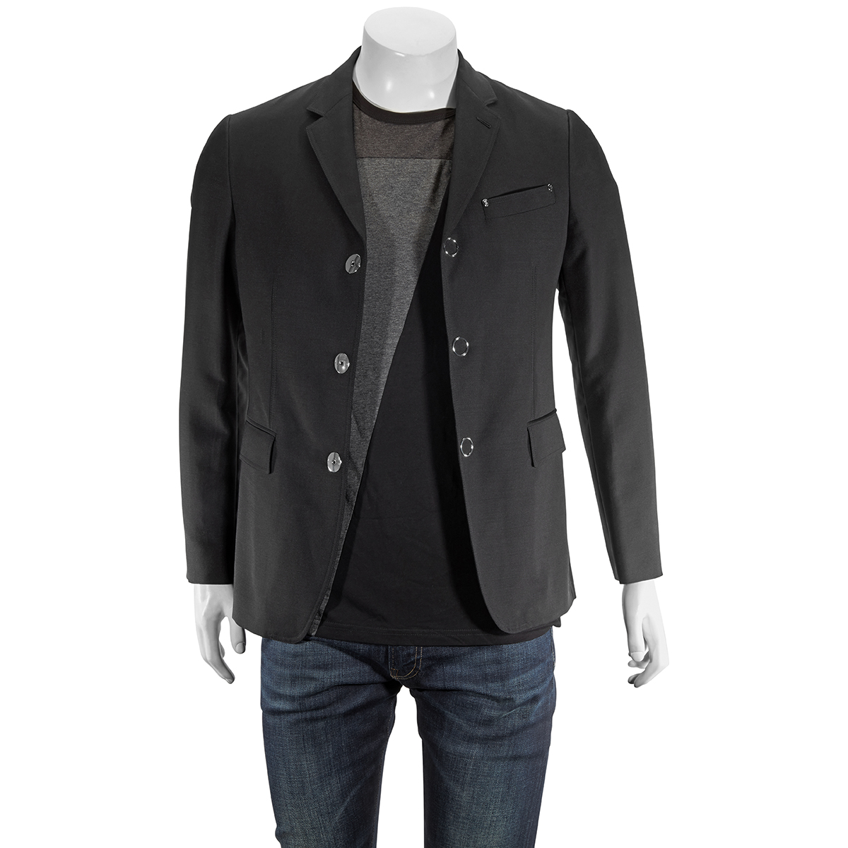 Burberry Men's Black Blazer Jacket, Brand Size 52 (US Size 42) 8013951 ...
