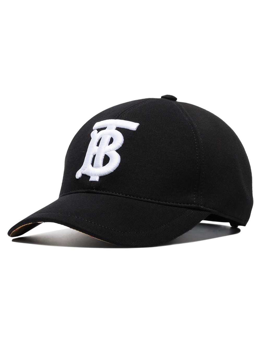 Burberry Men's Black TB Logo Embroidered Baseball Cap, Size Small ...