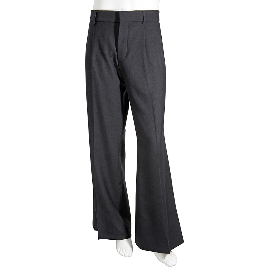 Burberry Men's Charcoal Wool Mohair Cropped Tailored Trousers, Brand ...