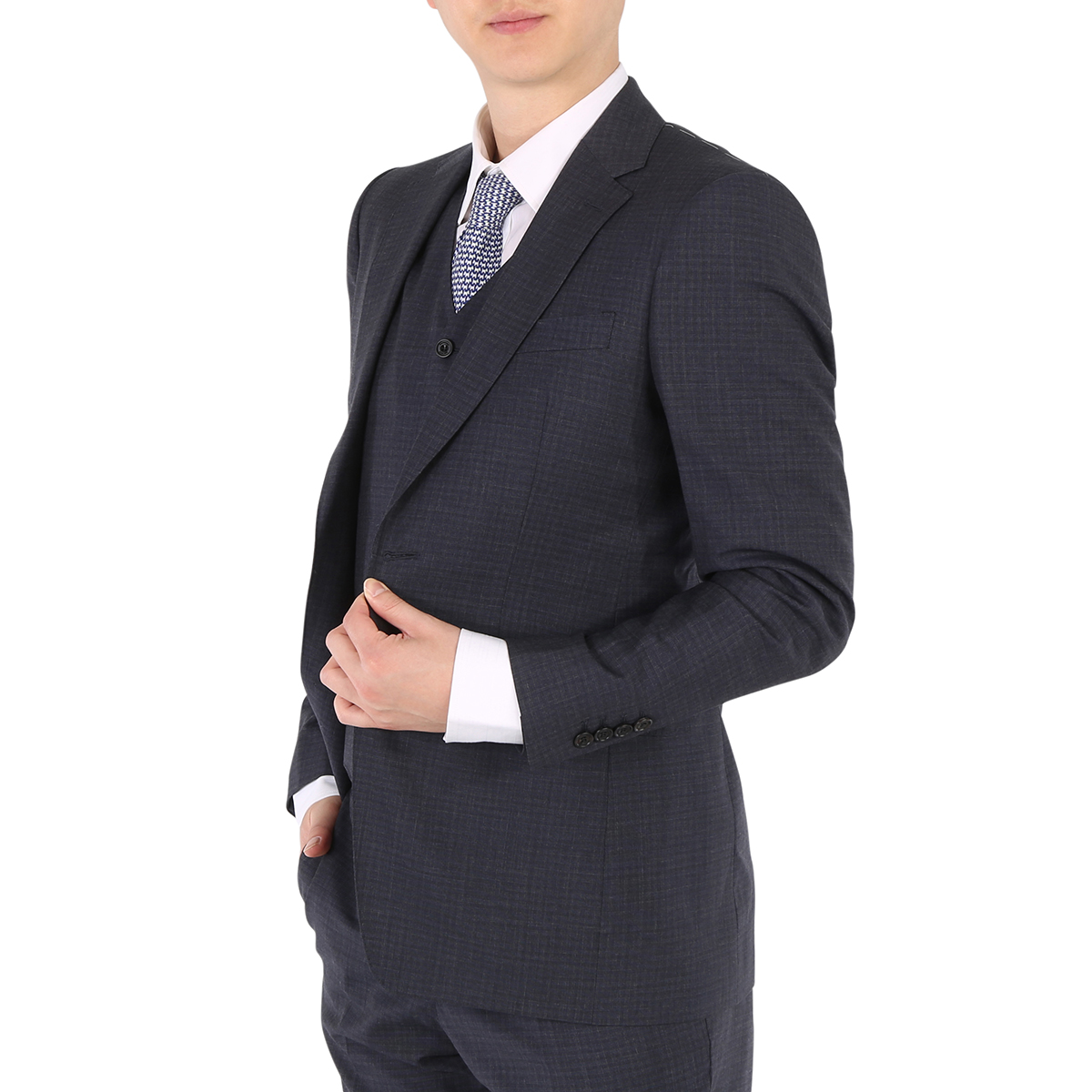 Burberry Men's Check Wool Silk Classic Fit Three-piece Suit Burberry ...
