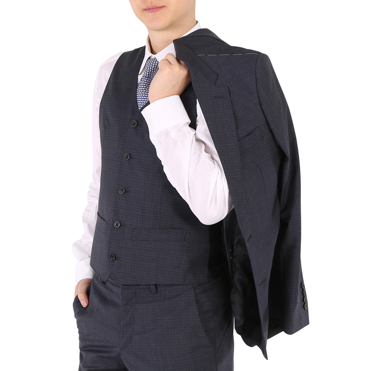 Burberry Men's Check Wool Silk Classic Fit Three-piece Suit Burberry ...