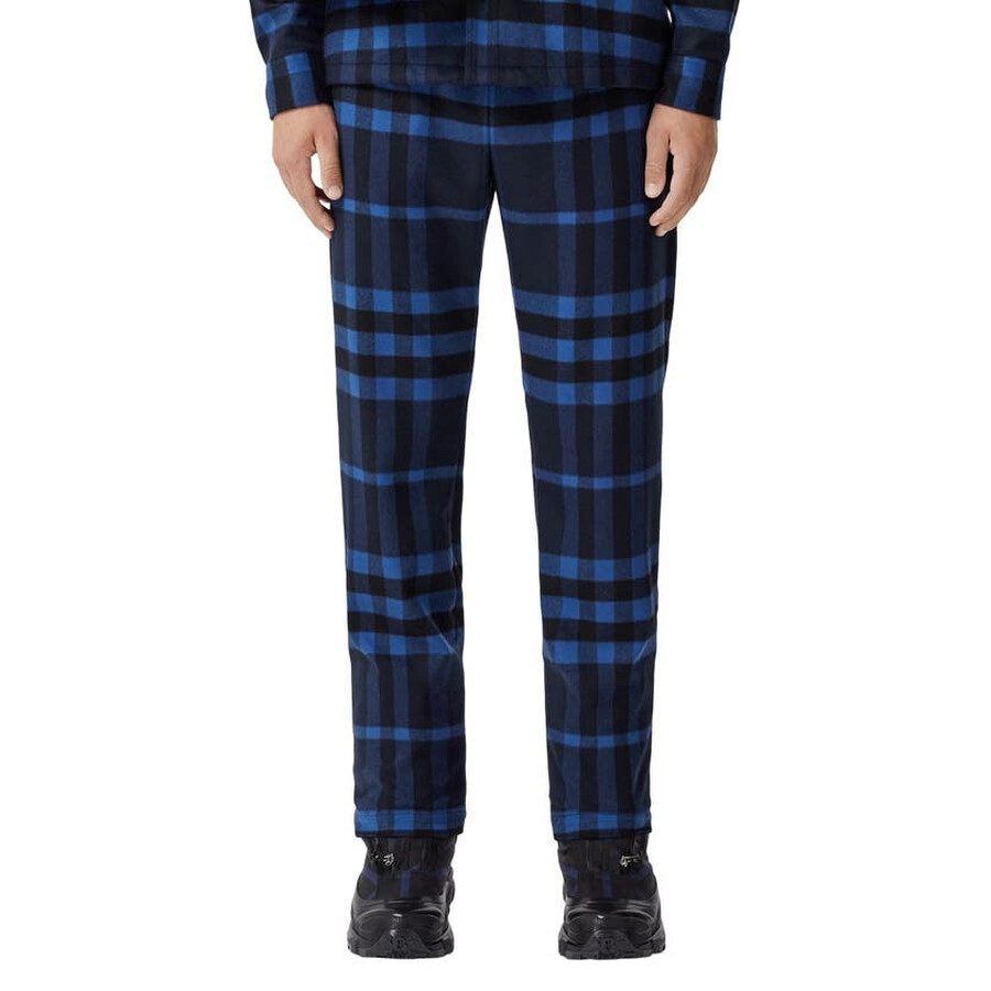Burberry Night Check Cashmere Pajama Pants In Grey/blue | ModeSens