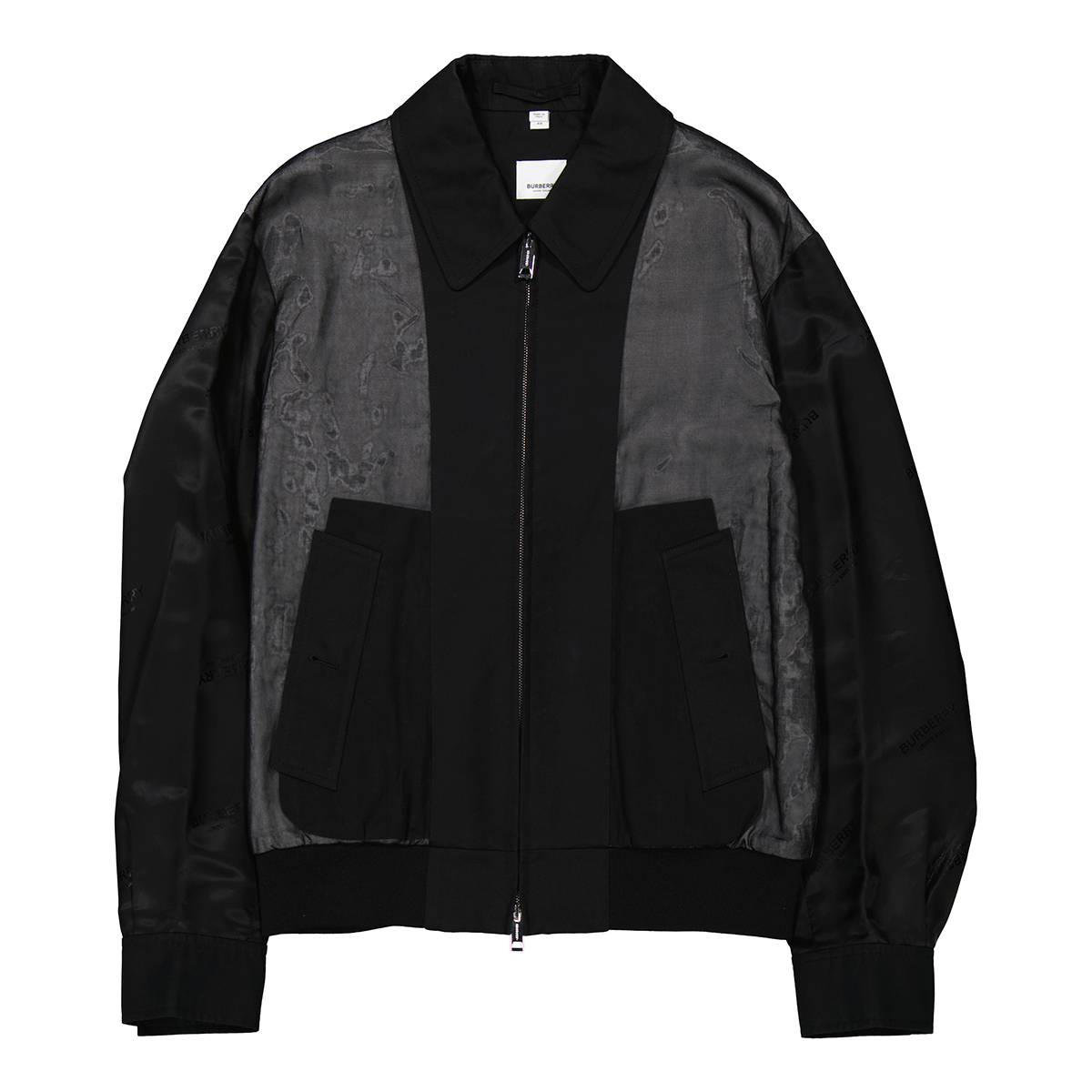Burberry Panelled Cotton Blouson Bomber Jacket, Brand Size 52 (US Size ...