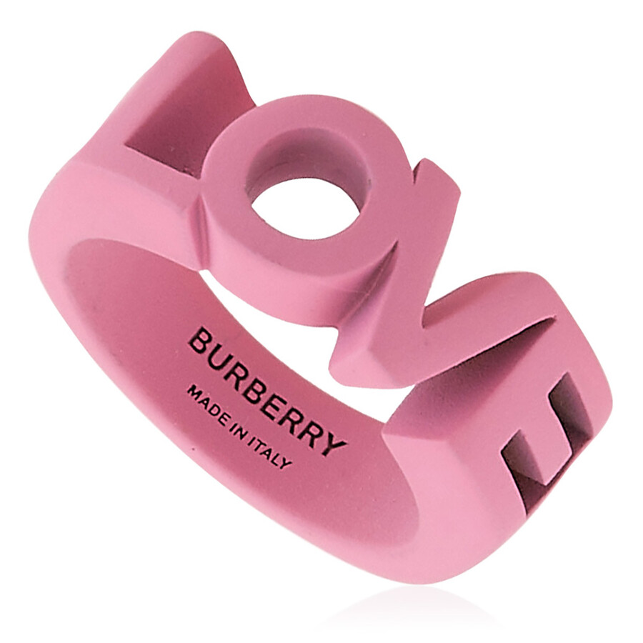 Burberry Primrose Pink Love Letter Detail Ring, Size Small 8049810 ...