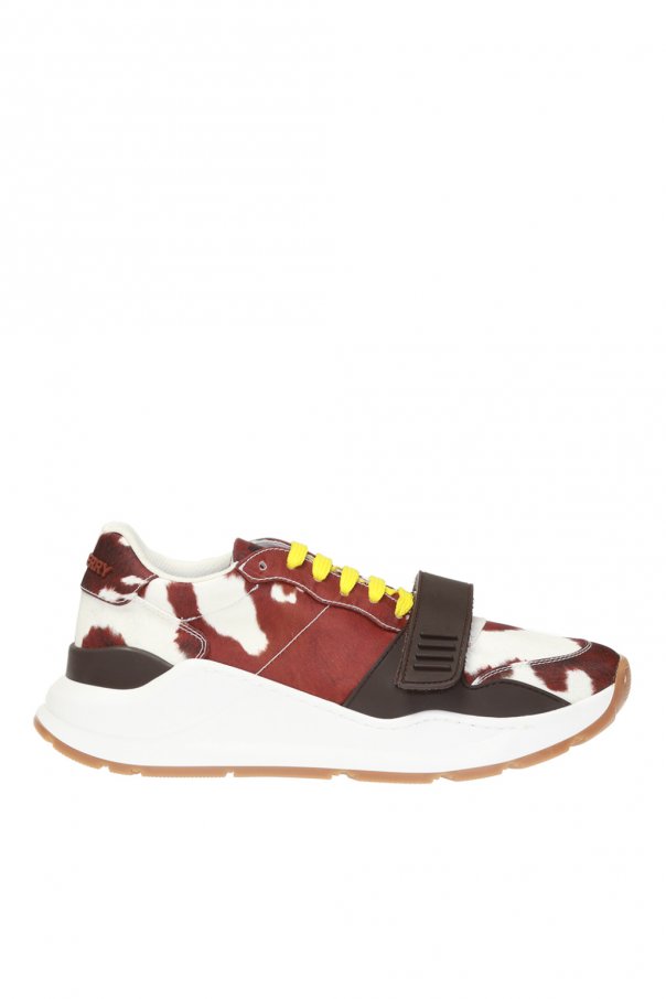 Burberry Ramsey Cow Print Nylon Sneakers, Brand Size 35 (US 3 Kids ...