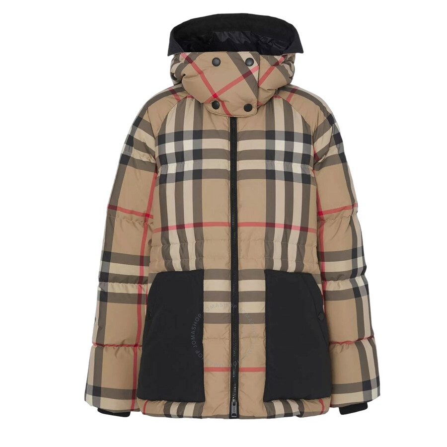 Burberry Recycled Polyester Check Print Puffer Jacket Burberry Apparel ...