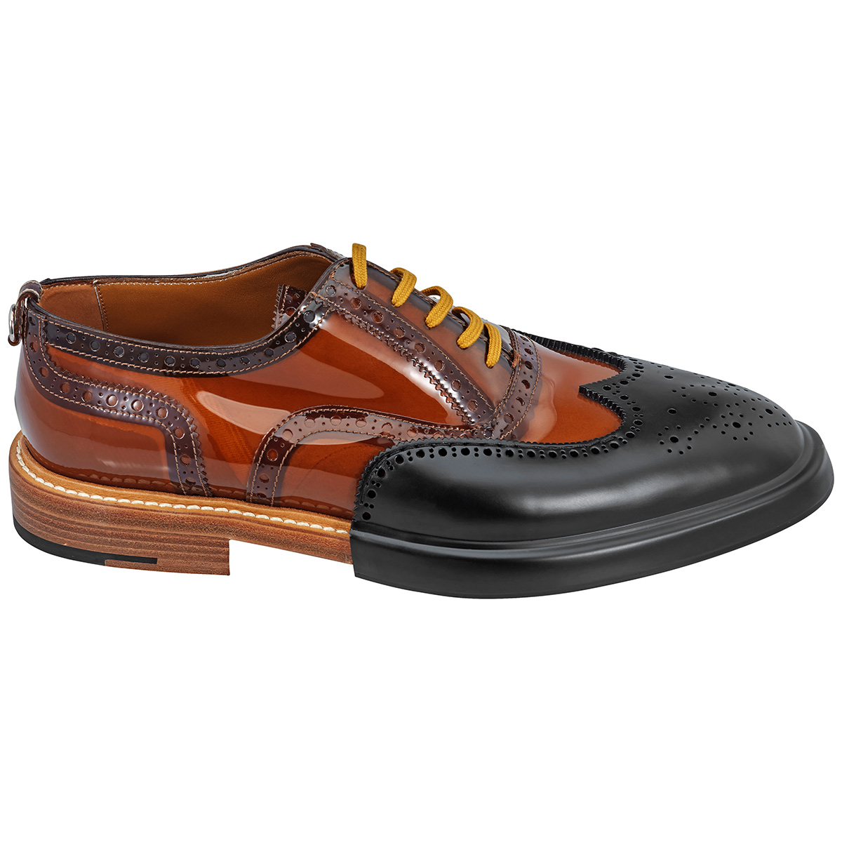 Burberry Vinyl And Leather Toe Cap Detail Oxford Brogues, Brand Size 39 ...