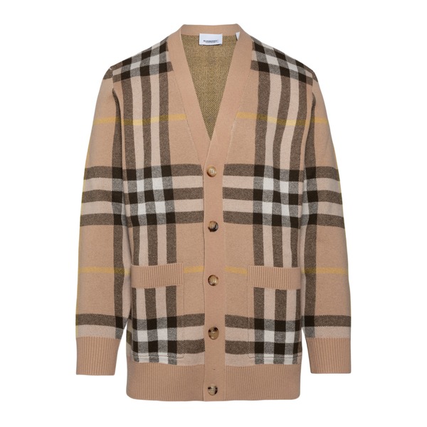 Burberry Wilmore Check Jacquard Cardigan, Size Large 8054098 ...
