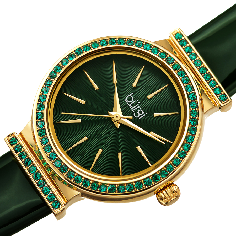 Burgi Quartz Green Dial Ladies Watch BUR243GN - Burgi - Watches - Jomashop