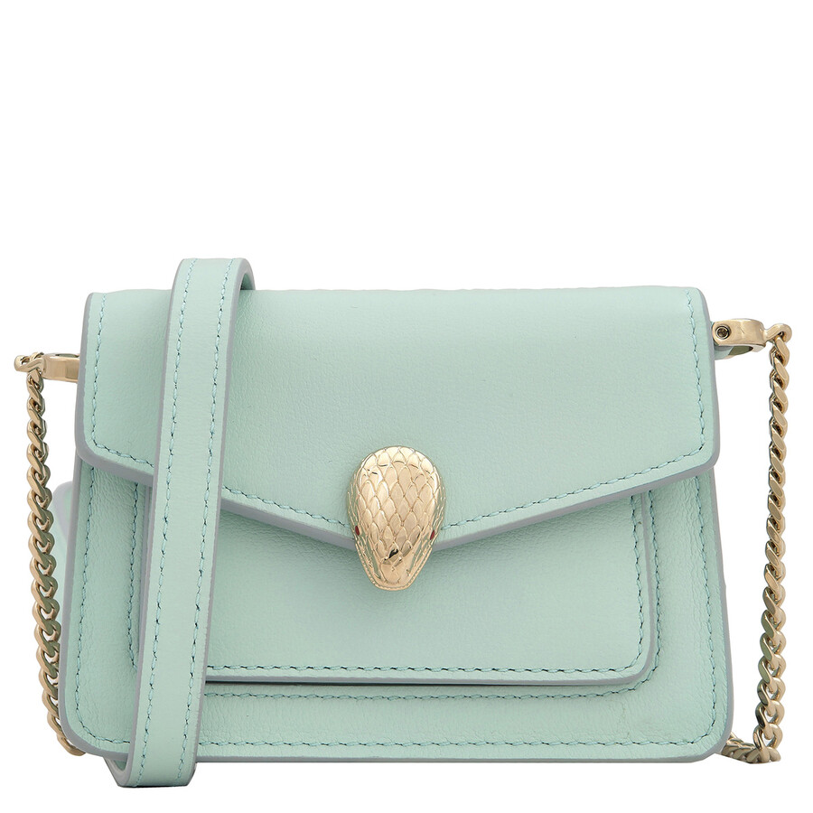 Bvlgari Mini Serpenti Forever Leather Bag In Blue | ModeSens