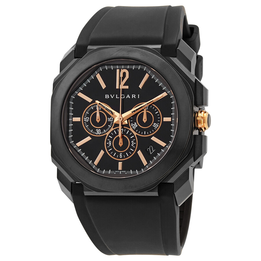 Bvlgari Octo Chronograph Automatic Black Dial Men's Watch 102630 ...