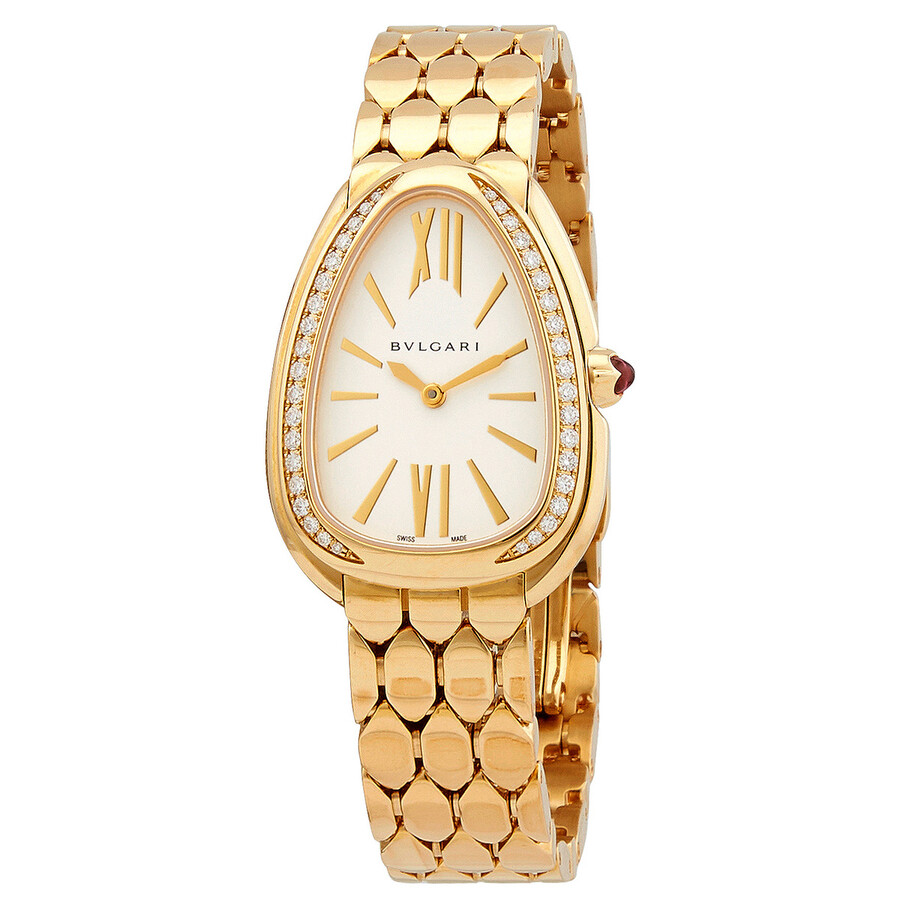Bvlgari Serpenti Seduttori Quartz Diamond Silver Dial Ladies Watch ...