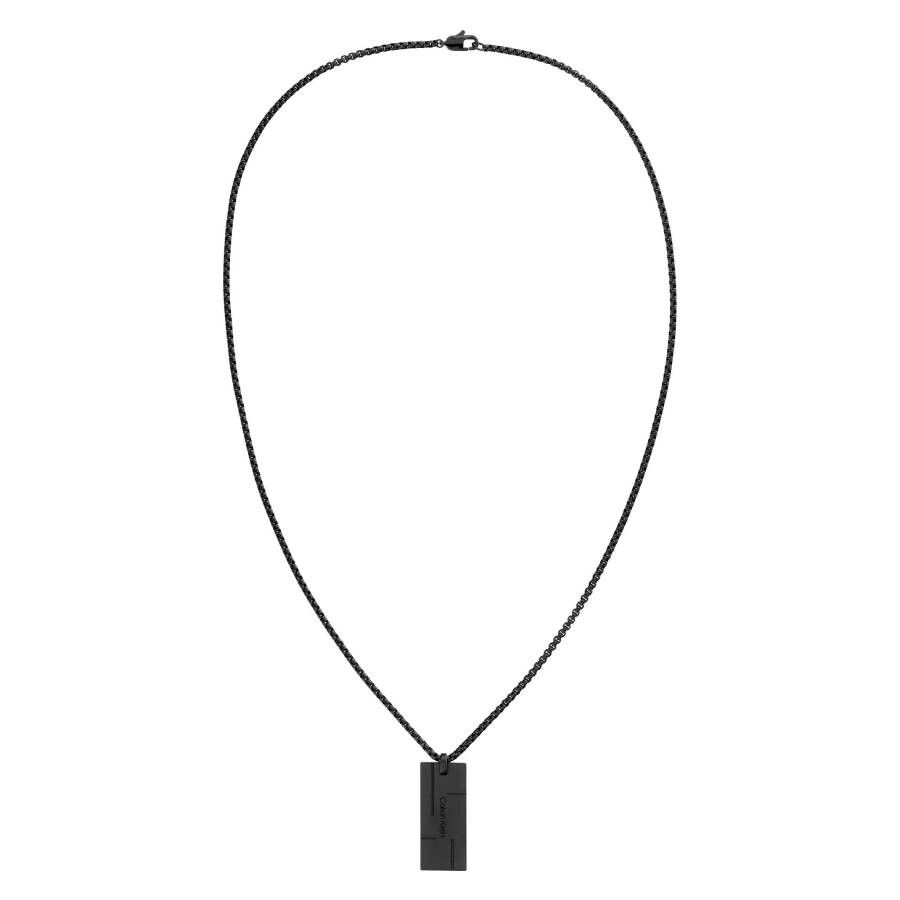 Calvin Klein Ck Logo Pendant Steel Necklace 35000059 - Jewelry, Mens ...
