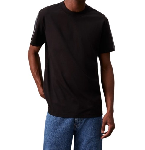 Calvin Klein Logo Tape T-Shirt, Size Small J30J325653BEH - Clothing ...