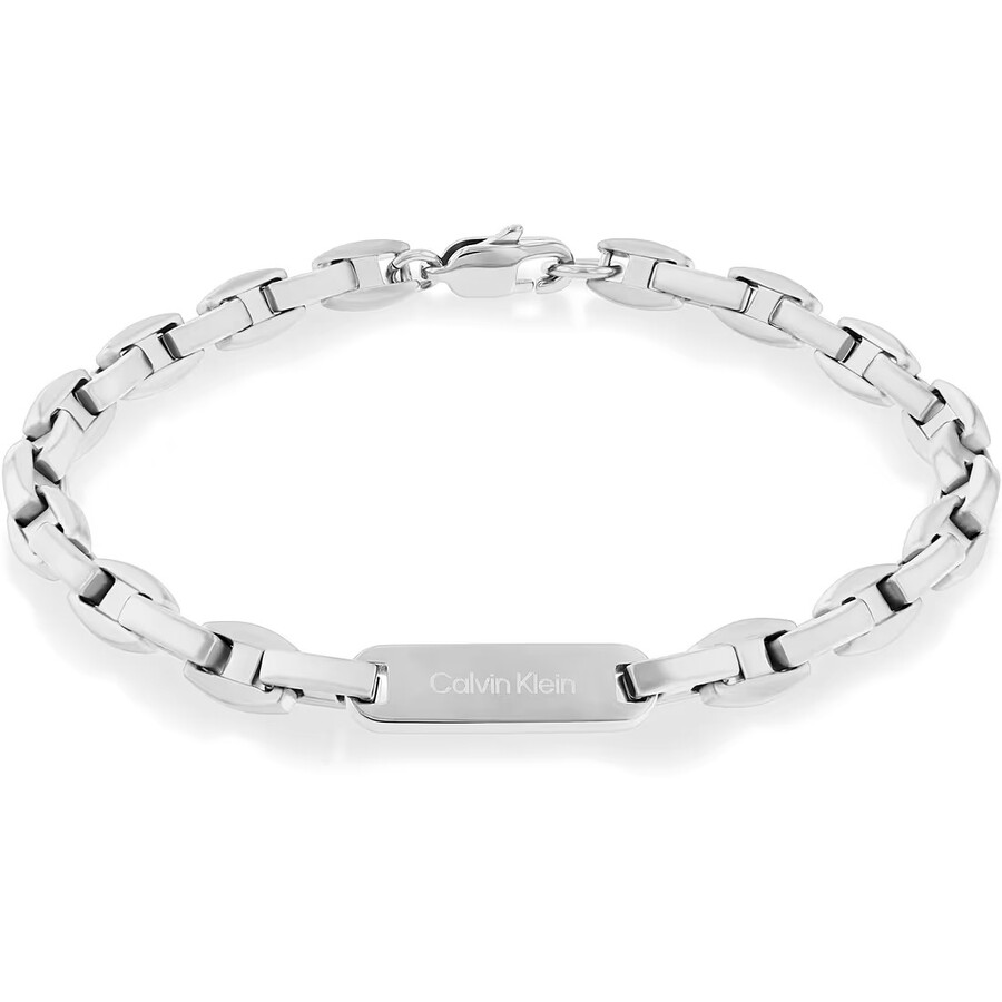 Calvin Klein Men's Bold Metals Chain Bracelet in Silver-tone 35000411 ...