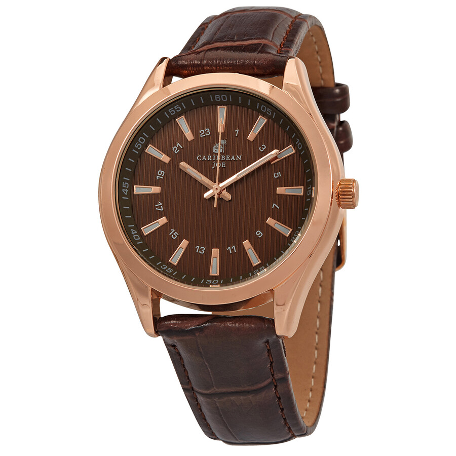 Caribbean Joe Quartz Brown Dial Men's Watch CJ7030RGBN 613874006674 ...