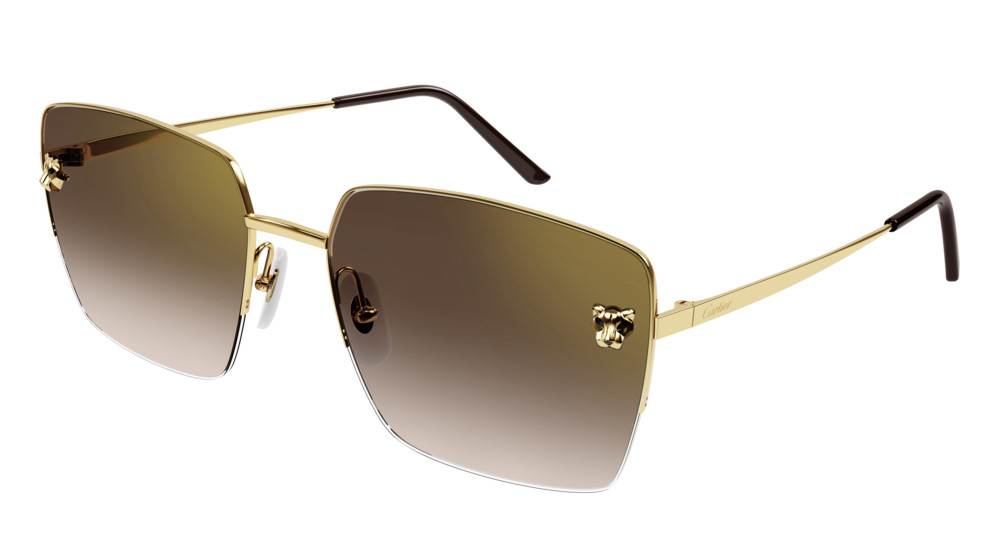 Cartier Brown Butterfly Ladies Sunglasses CT0333S 002 59 843023157302 ...