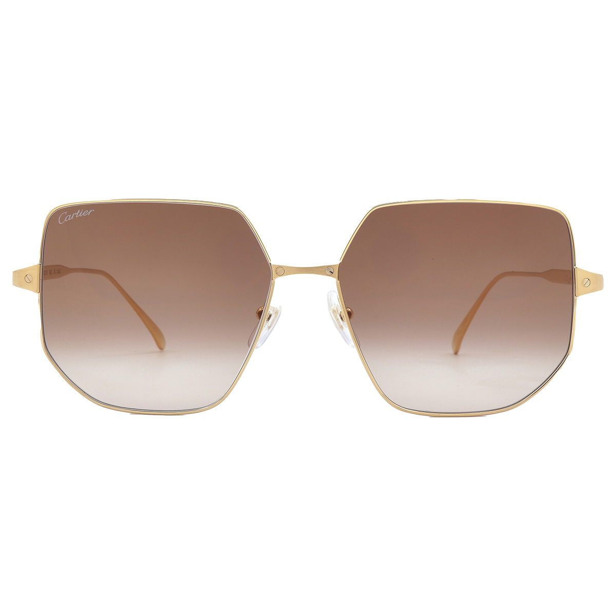 Cartier Brown Gradient Flash Geometric Ladies Sunglasses CT0327S 002 58 ...