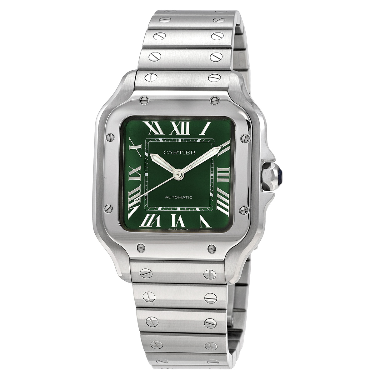 Cartier Santos De Cartier Medium Model Automatic Green Dial Men s Watch Cartier Santos De Cartier Medium Model Automatic Green Dial Men s Watch