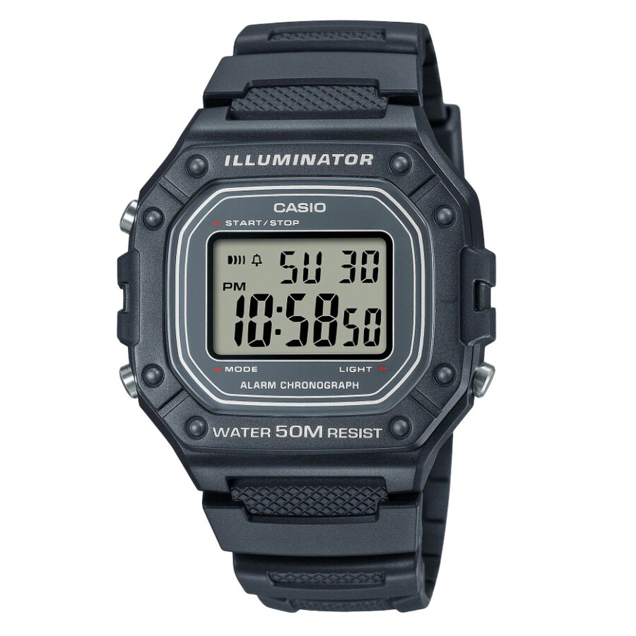 Casio Alarm Quartz Digital Watch W218H-8AV - Watches - Jomashop