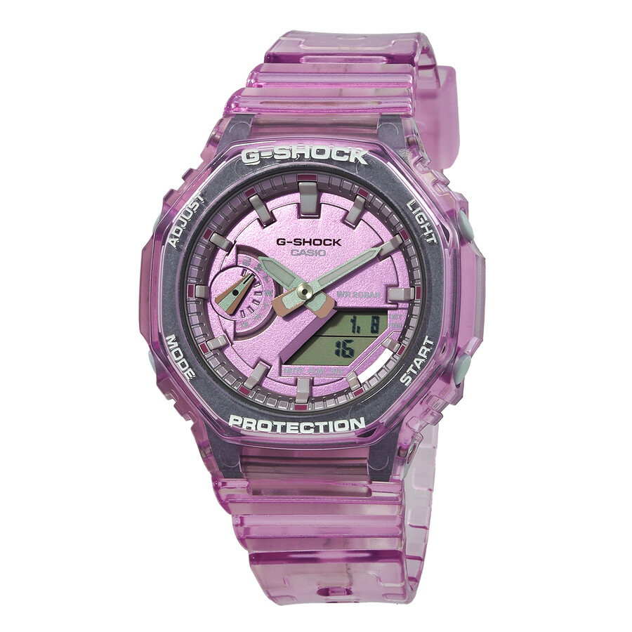 Casio Alarm World Time Quartz Analog-Digital Purple Dial Ladies Watch ...
