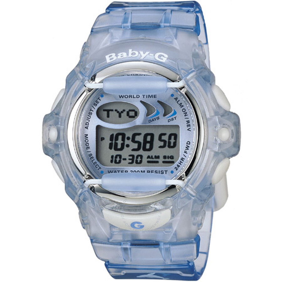 Casio Baby G Whale Series Clear Blue Digital Ladies Watch BG169A-2V ...