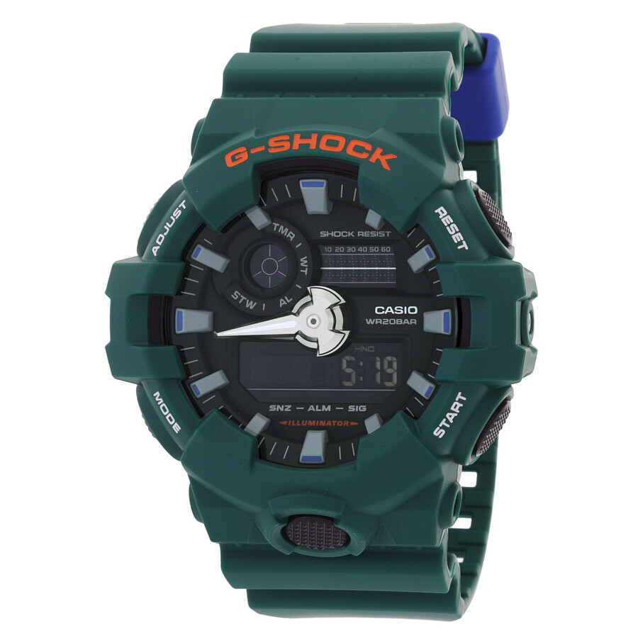 Casio G-Shock Alarm World Time Quartz Analog-Digital Black Dial Men's ...