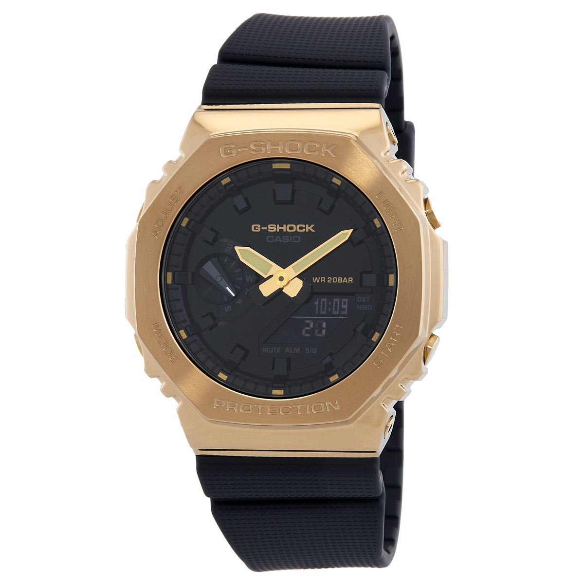 Casio G-Shock Alarm World Time Quartz Analog-Digital Black Dial Men's ...