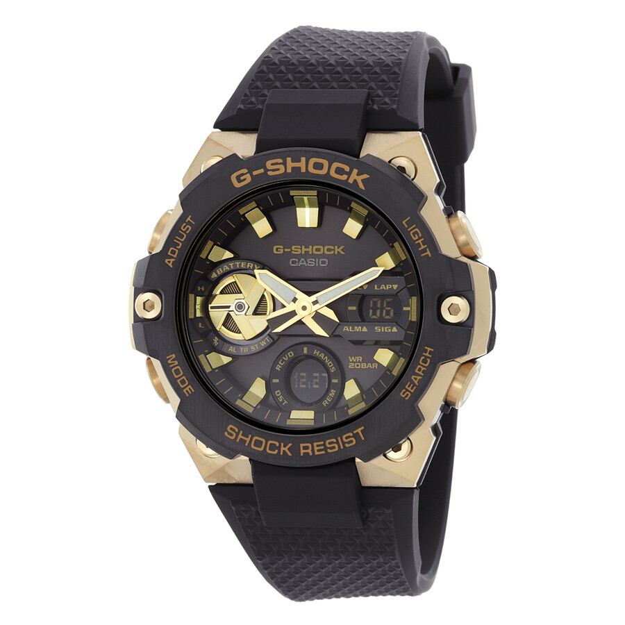 Casio G-Shock Alarm World Time Quartz Analog-Digital Black Dial Men's ...