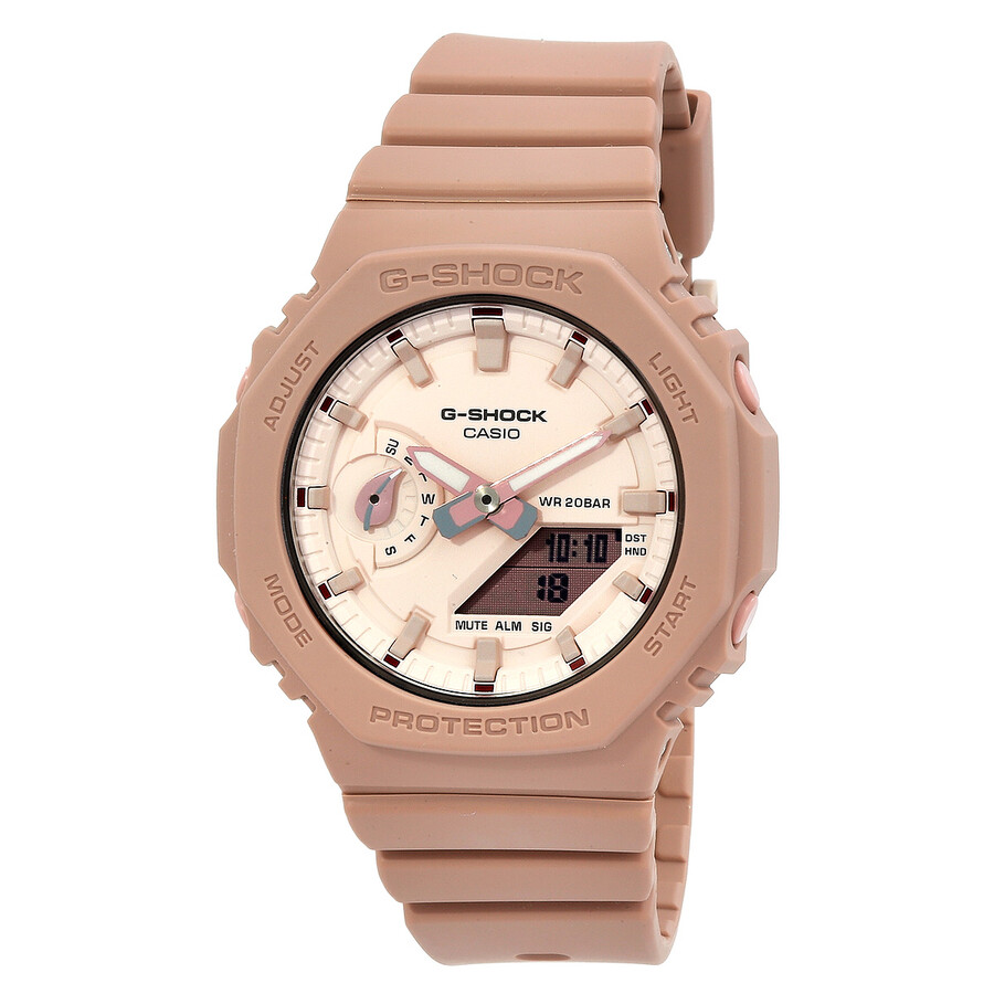 Casio G-SHOCK Alarm World Time Quartz Analog-Digital Champagne Dial ...