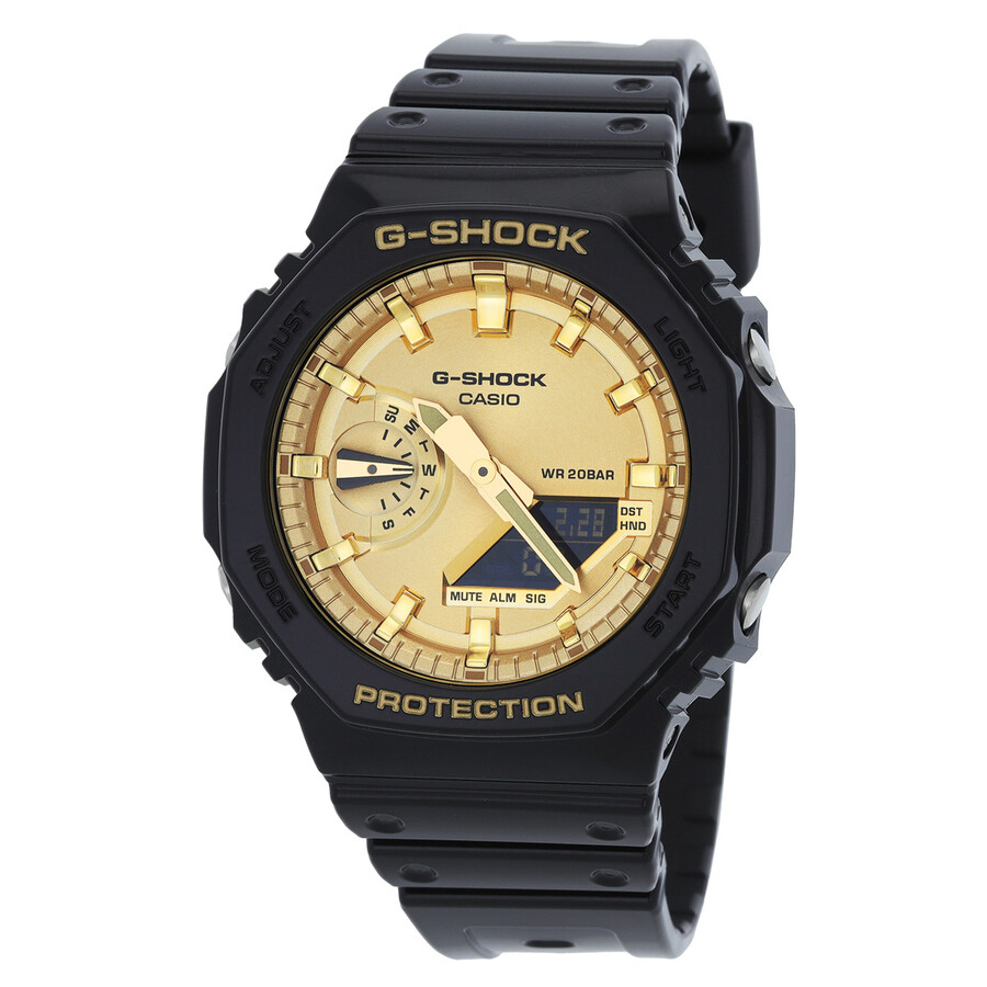 Casio G-Shock Alarm World Time Quartz Analog-Digital Gold Dial Men's ...