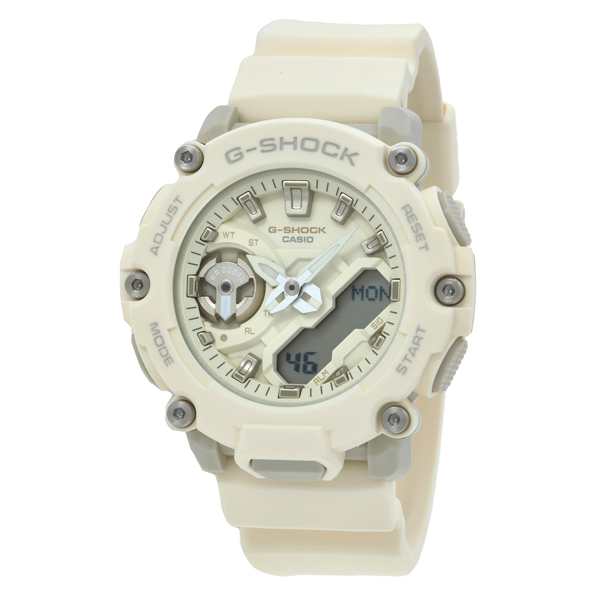 Casio G-Shock Alarm World Time Quartz Analog-Digital White Dial Watch ...