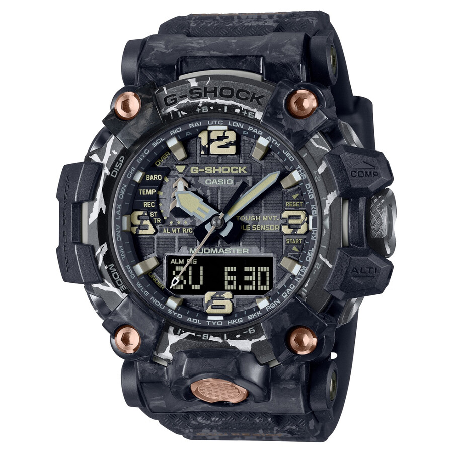 Casio G-Shock Mudmaster World Time Quartz Analog-Digital Black Dial ...