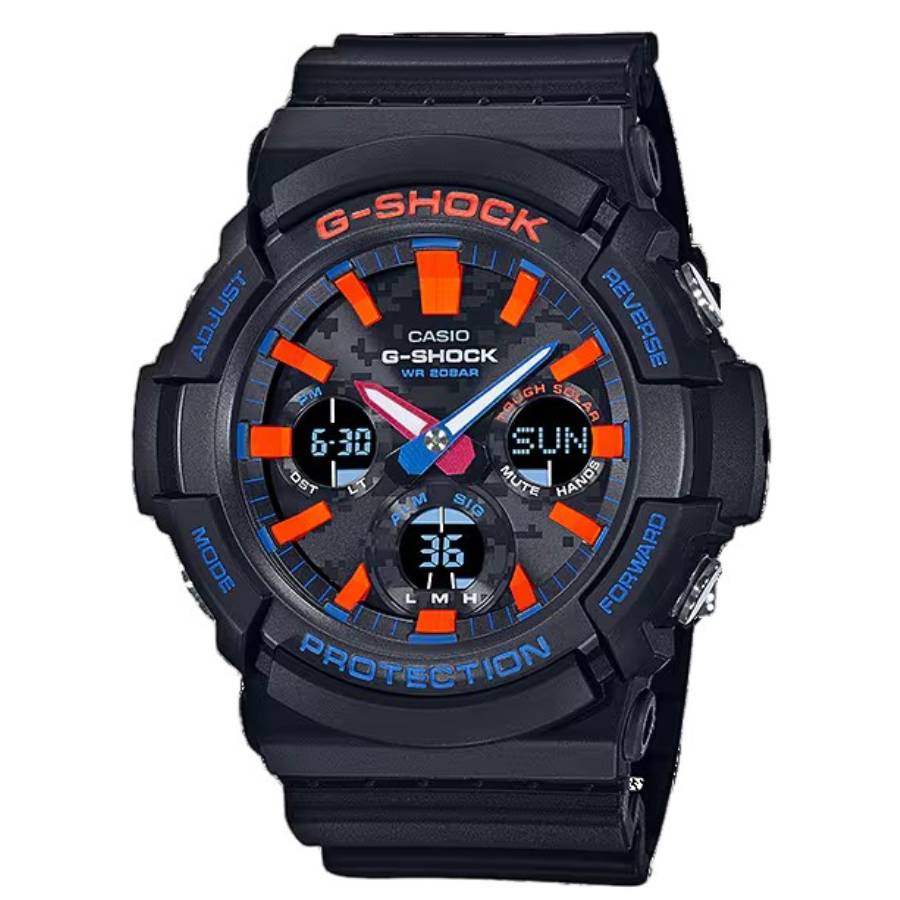 Casio G-Shock Perpetual Alarm World Time Analog-Digital Black Dial Men ...