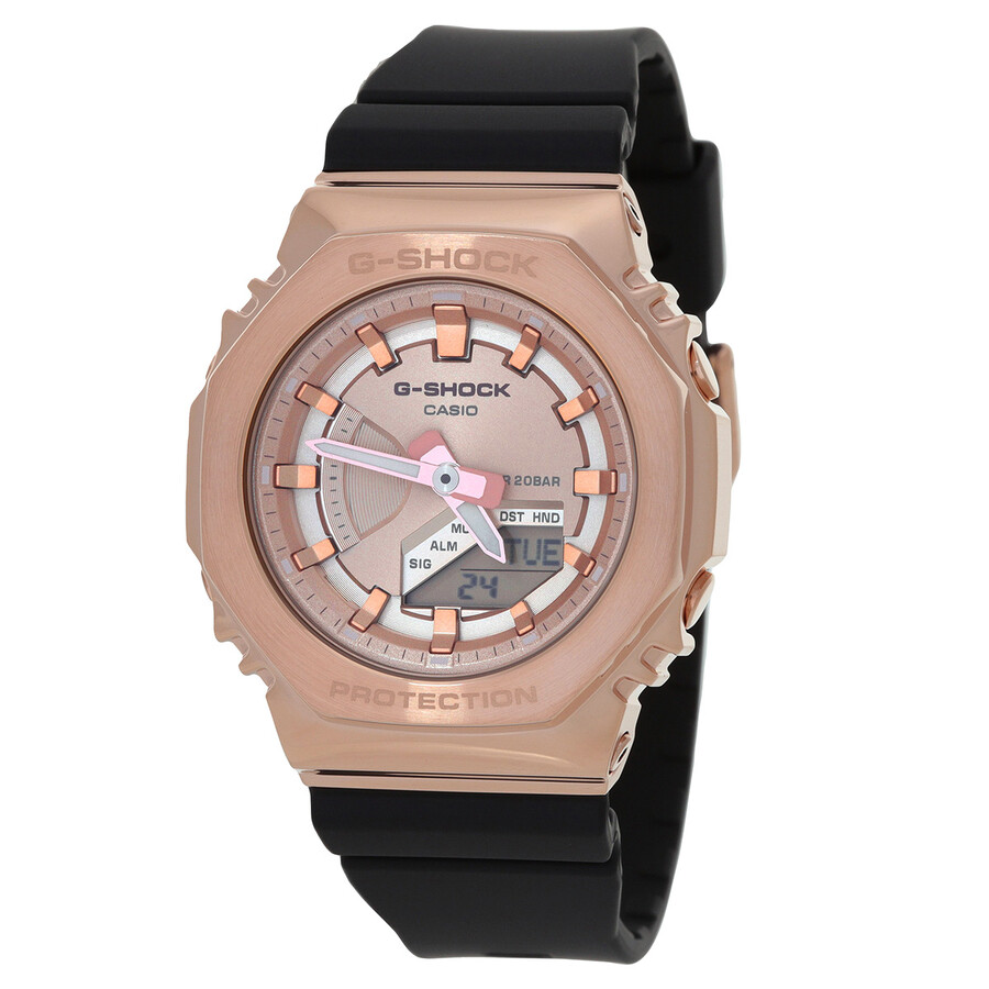 Casio G-Shock Quartz Analog-Digital Rose Gold Dial Ladies Watch GM ...