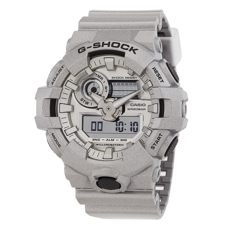 Casio G-Shock World Time Quartz Analog-Digital Grey Dial Men's Watch GA ...