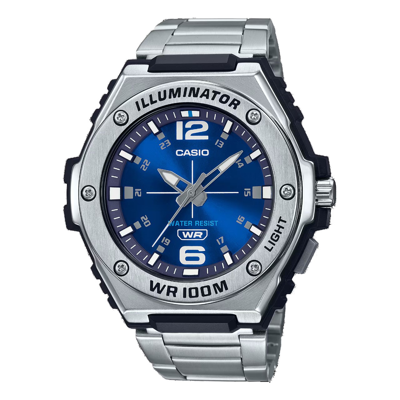 Casio Illuminator Quartz Blue Dial Watch MWA100HD-2AV - Watches - Jomashop