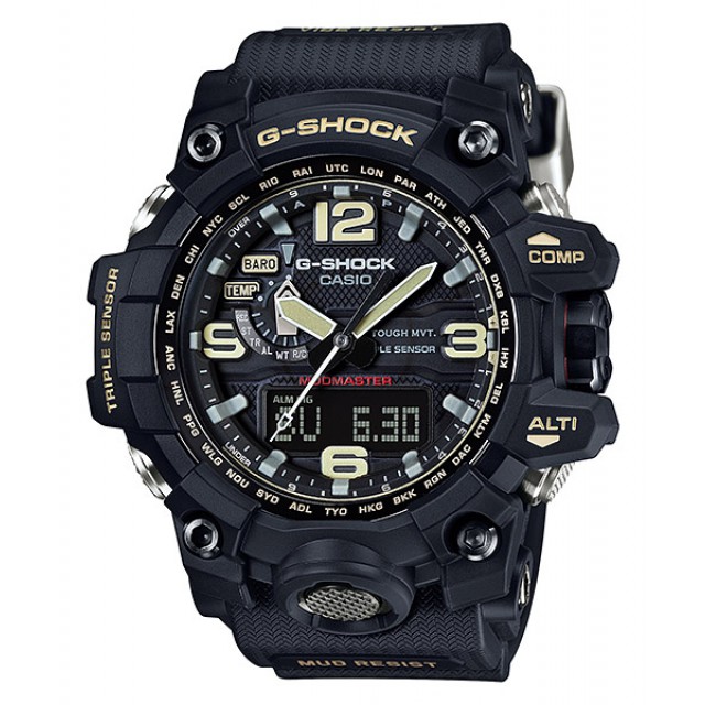 Casio MUDMASTER Alarm World Time Quartz Analog-Digital Men's Watch GWG ...