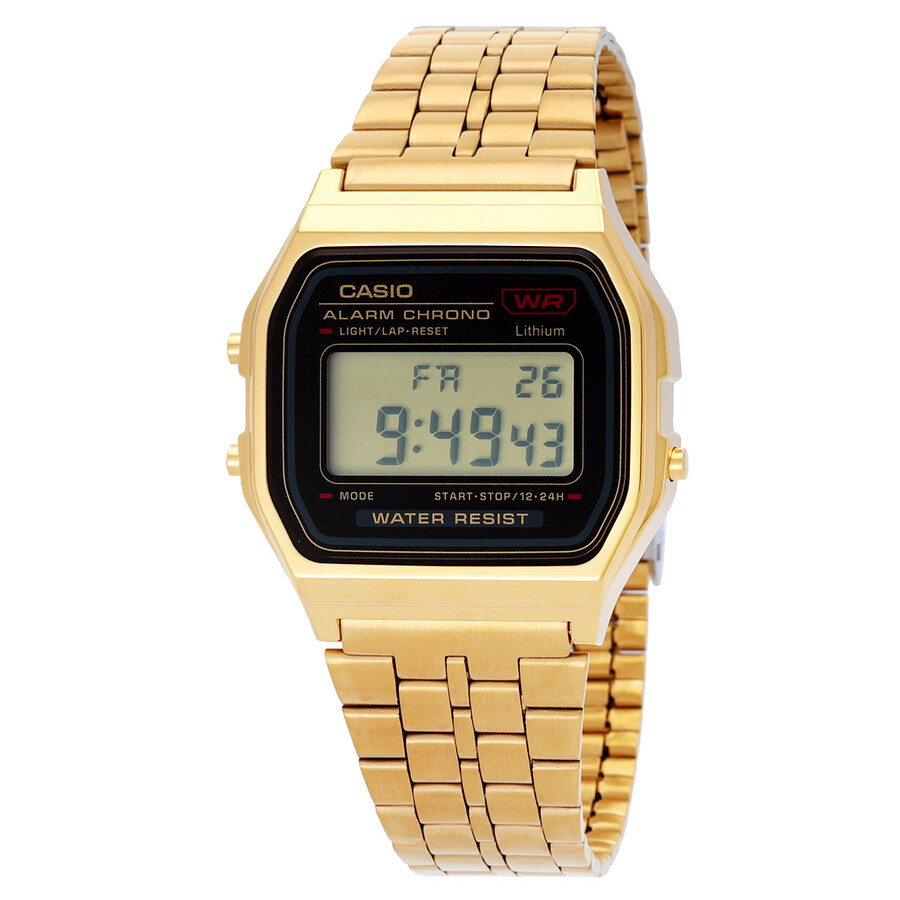Casio Vintage Quartz Digital Grey Dial Men's Watch A159WGEA-1VT ...
