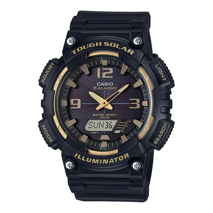 Casio World Time Quartz Analog-Digital Black Dial Men's Watch AQ-S810W ...