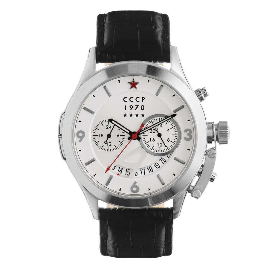 Cccp Shchuka Chronograph White Dial Men's Watch CP-7011-05 194595009736 ...