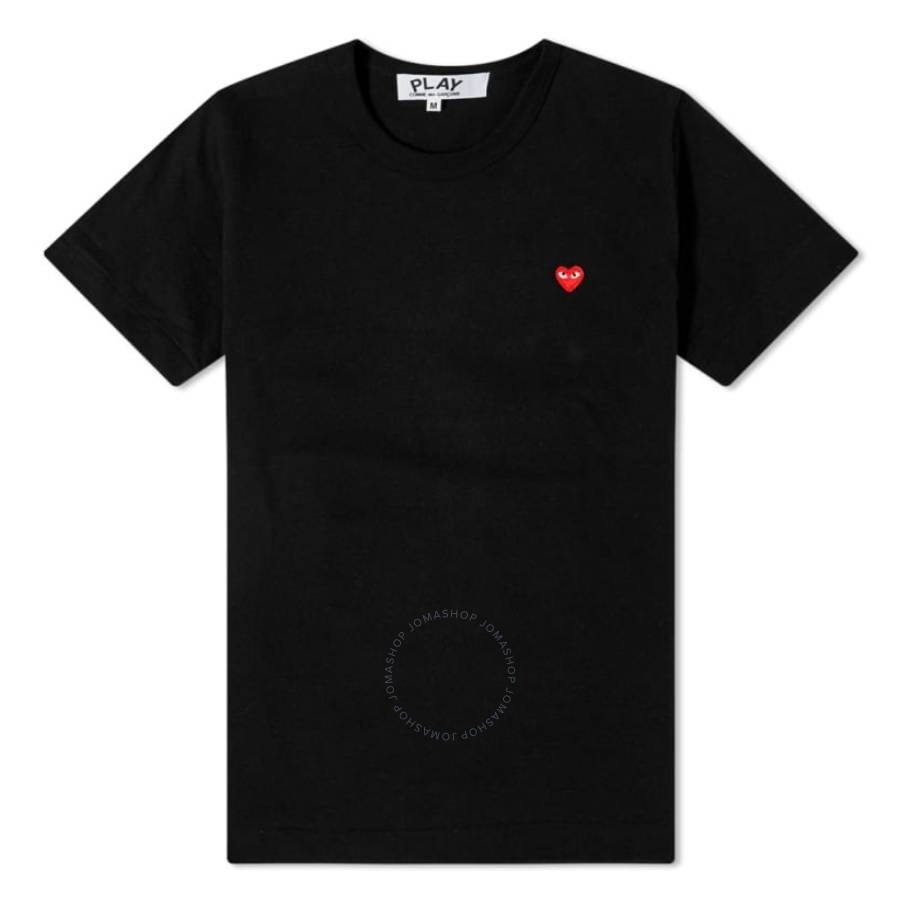 Cdg Play Black Cotton Jersey Red Heart T-Shirt, Size Small P1T303-Black ...