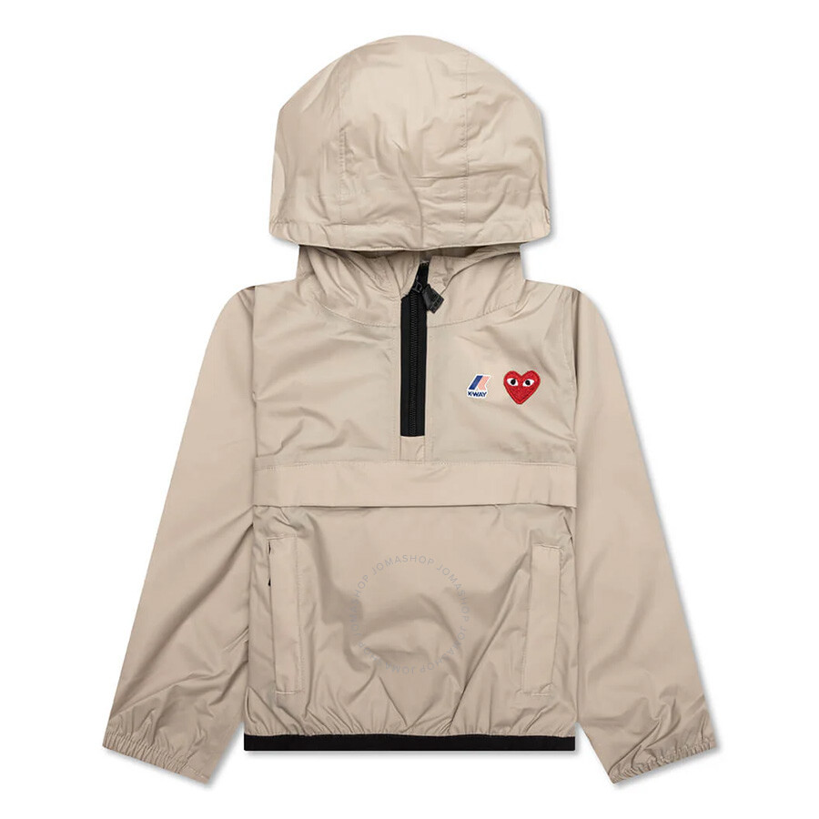 Cdg Play Kids X K-Way Half Zip Jacket, Size 8Y AZ-J504-100 - Clothing ...