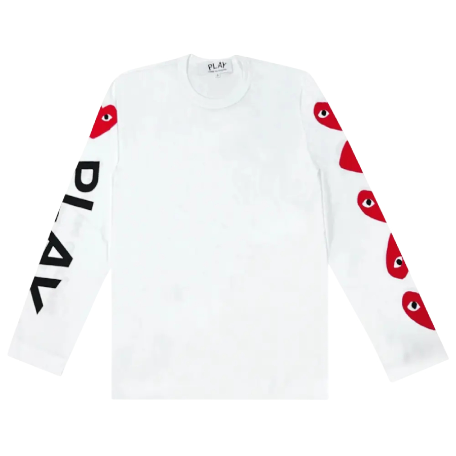 Comme Des Garcons Cdg Play Logo-Print Cotton T-Shirt, Size Small P1T262 ...