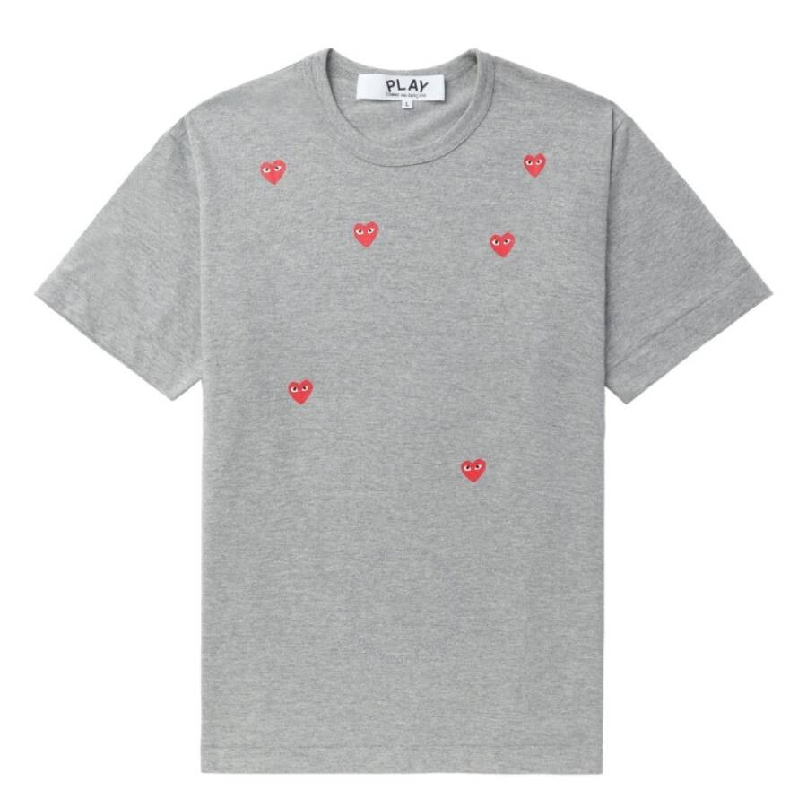Comme Des Garcons Play Scattered Hearts Cotton T-Shirt, Size Large ...