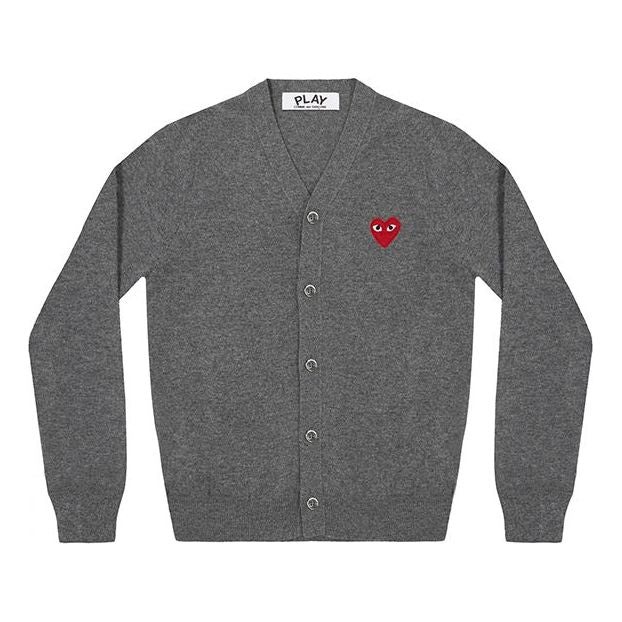 Comme Des Garcons Cdg Play V-Neck Wool Cardigan, Size Large P1-N008-051 ...